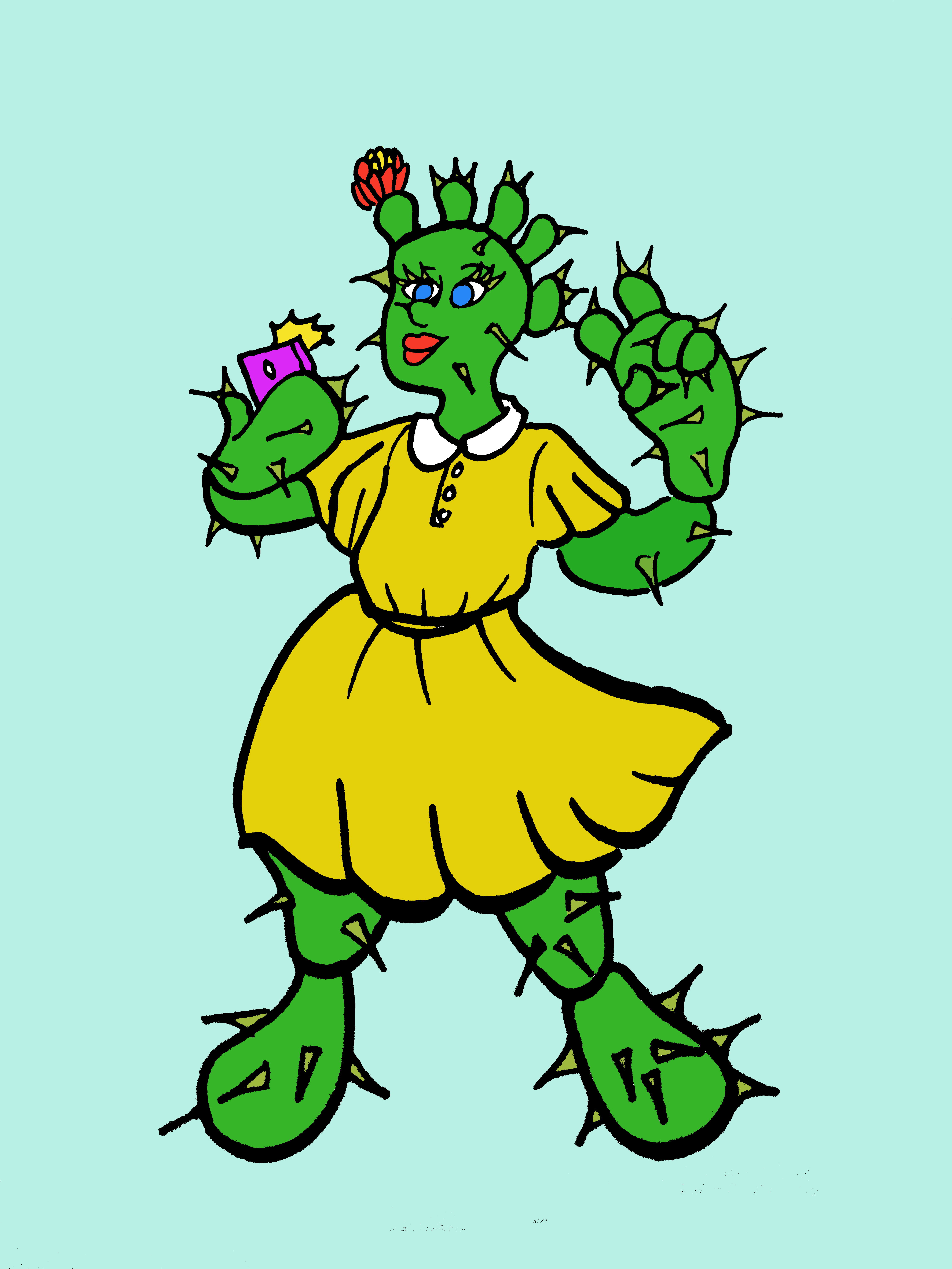 cactus-girl – SERENA THE CARTOONIST